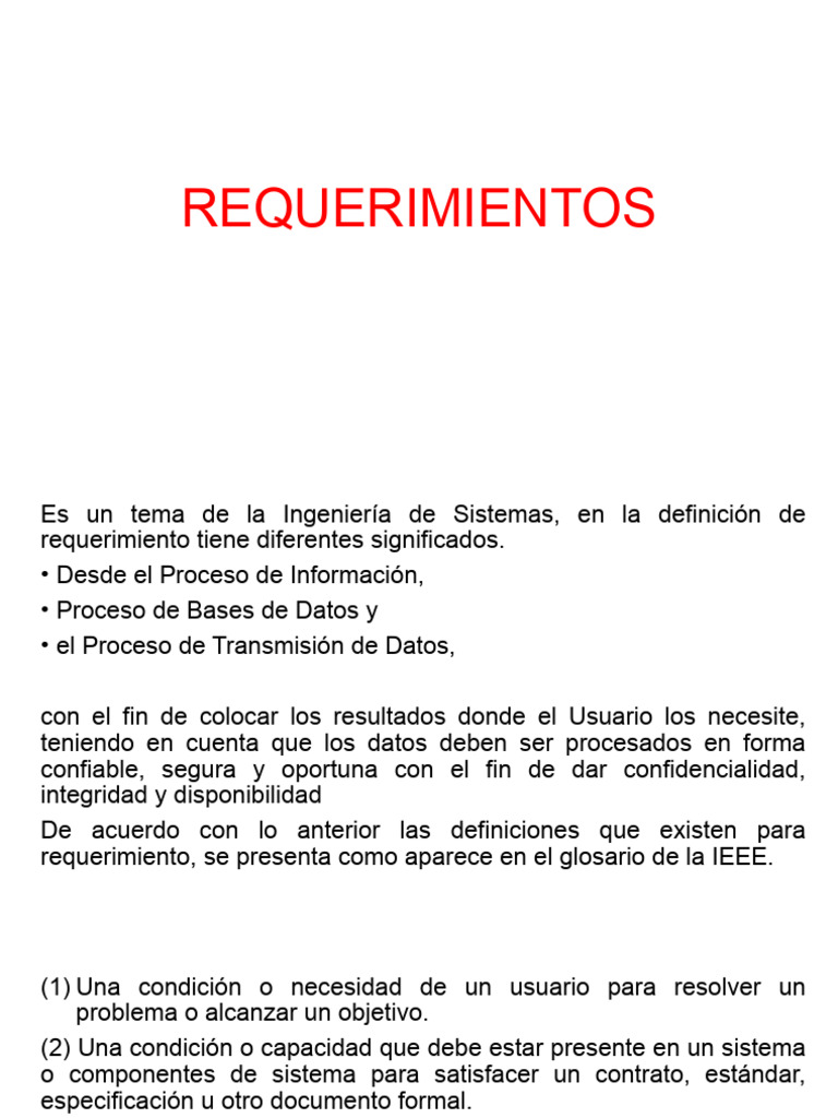 REQUERIMIENTOS | PDF | Software | Ingeniería de software