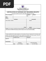 CENRR Form for Expense Certification | PDF