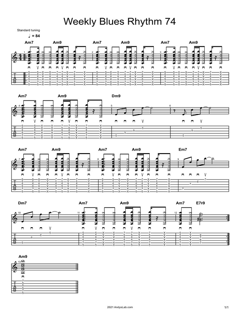 Weekly Blues Rhythm 074 | PDF