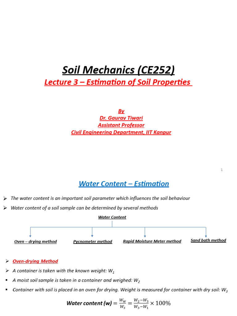 L3-Soil Mechanics | PDF | Natural Materials | Nature