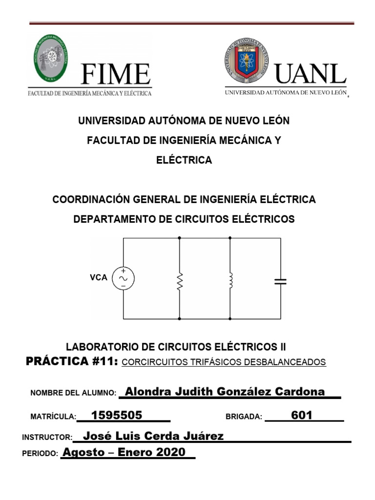 Análisis de Circuitos Trifásicos Desbalanceados | PDF | Ingenieria Eléctrica | Electricidad