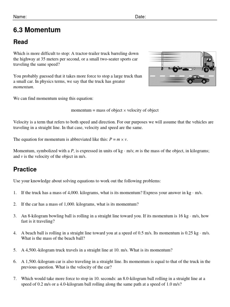 6 - 3 - Momentum FPS3 | PDF | Momentum | Mass