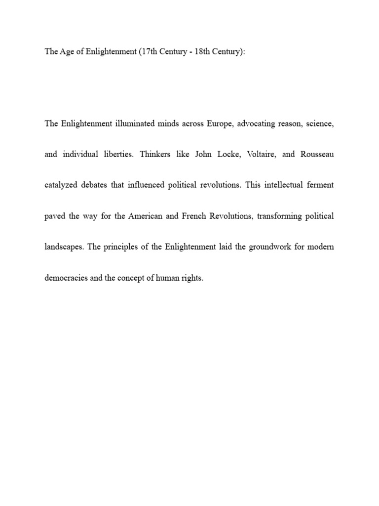 The Age of Enlightenment | PDF