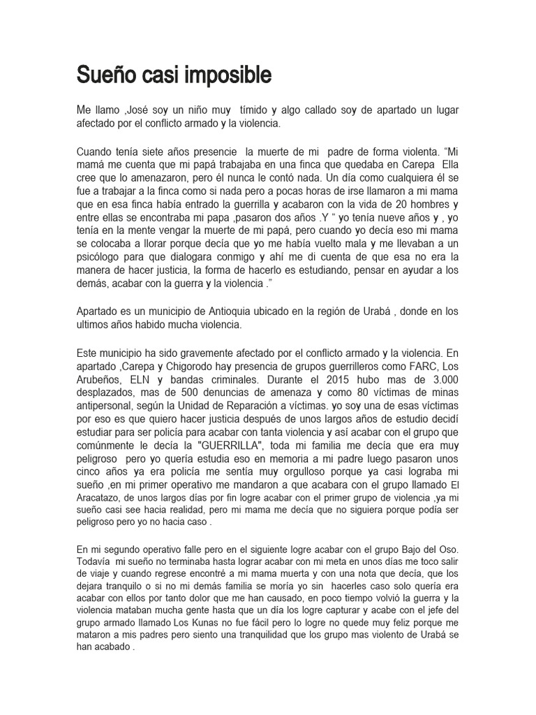 Cuento de Janer Ibarguen | PDF | Violencia