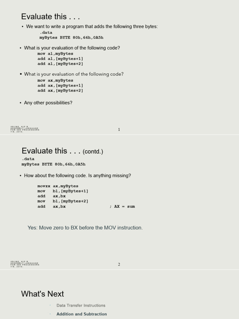 Module 4B | PDF | Assembly Language | Central Processing Unit