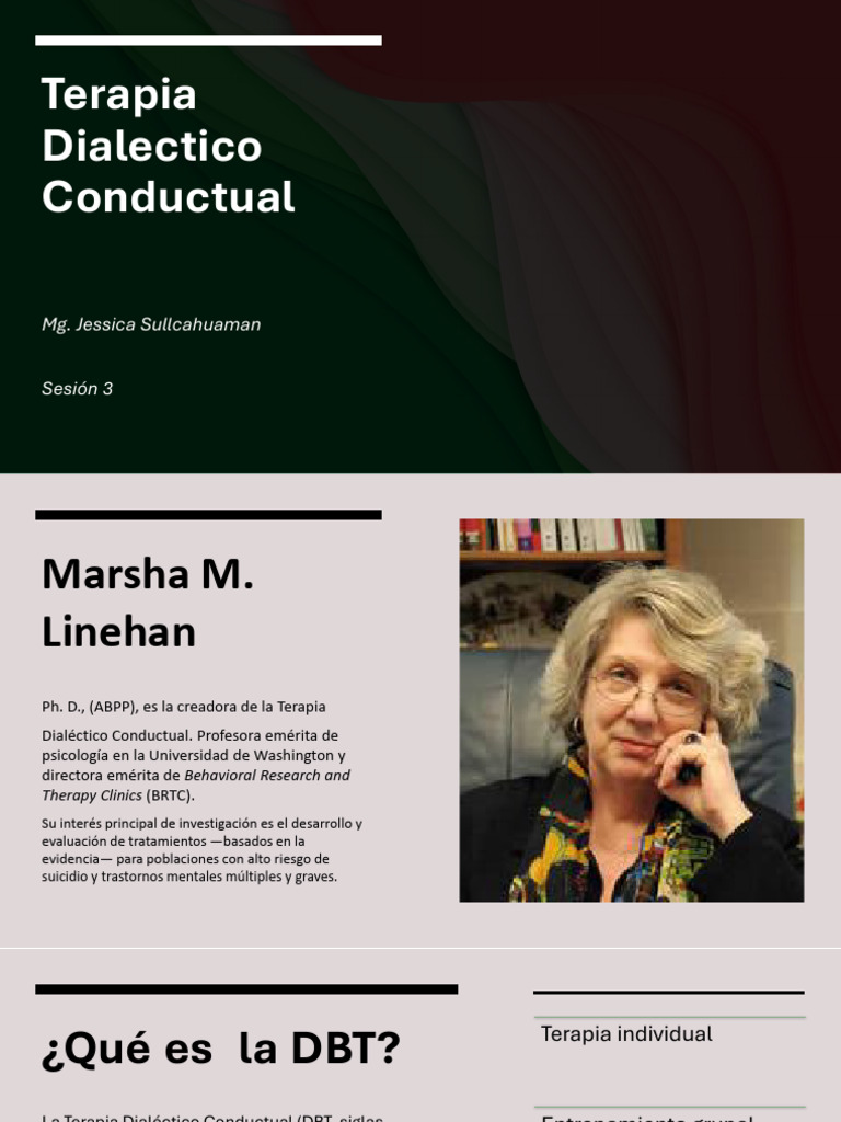 Terapia Dialéctica Conductual | PDF | Las emociones | Trastorno límite ...