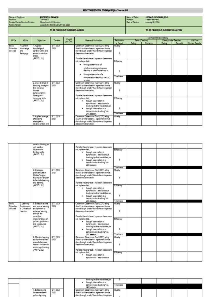 MRF 2024 | PDF | Goal | Learning