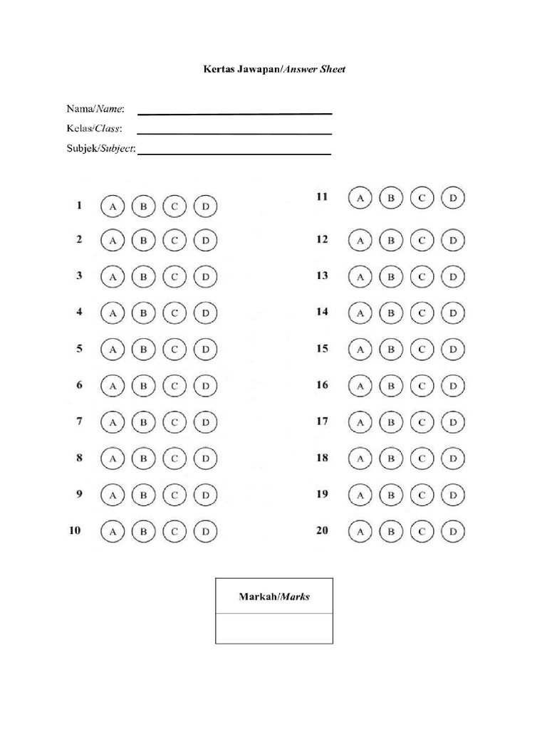 Omr Sheet 2 | PDF