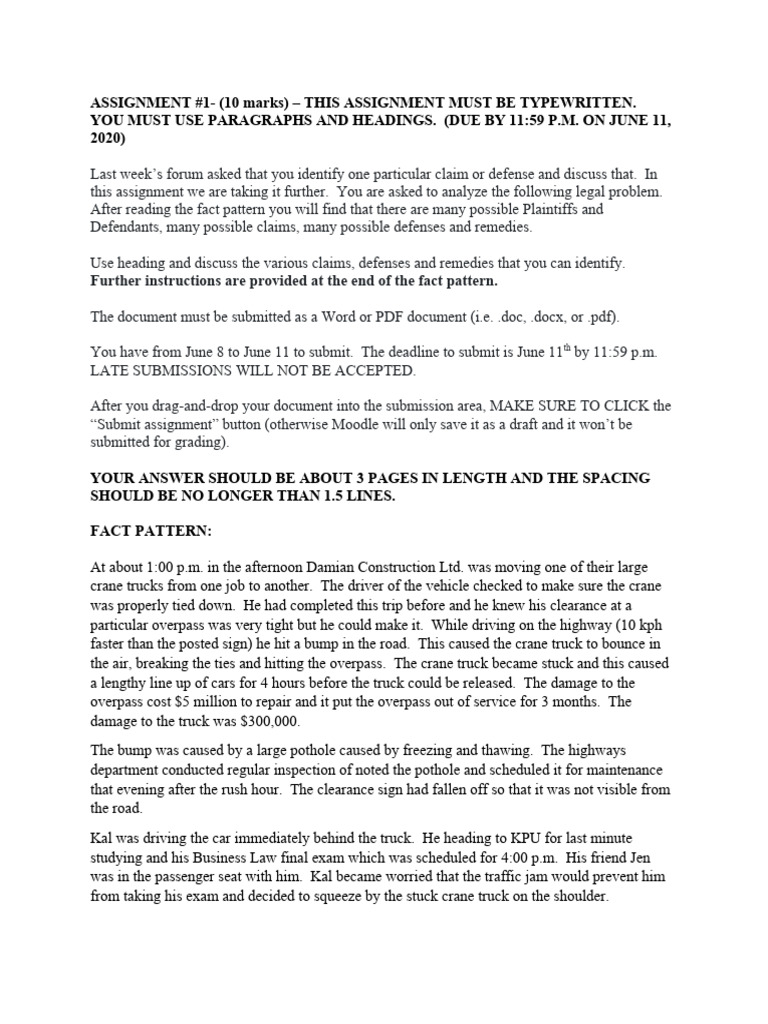 Assignment 1 - Instructions | PDF | Land Transport | Transport