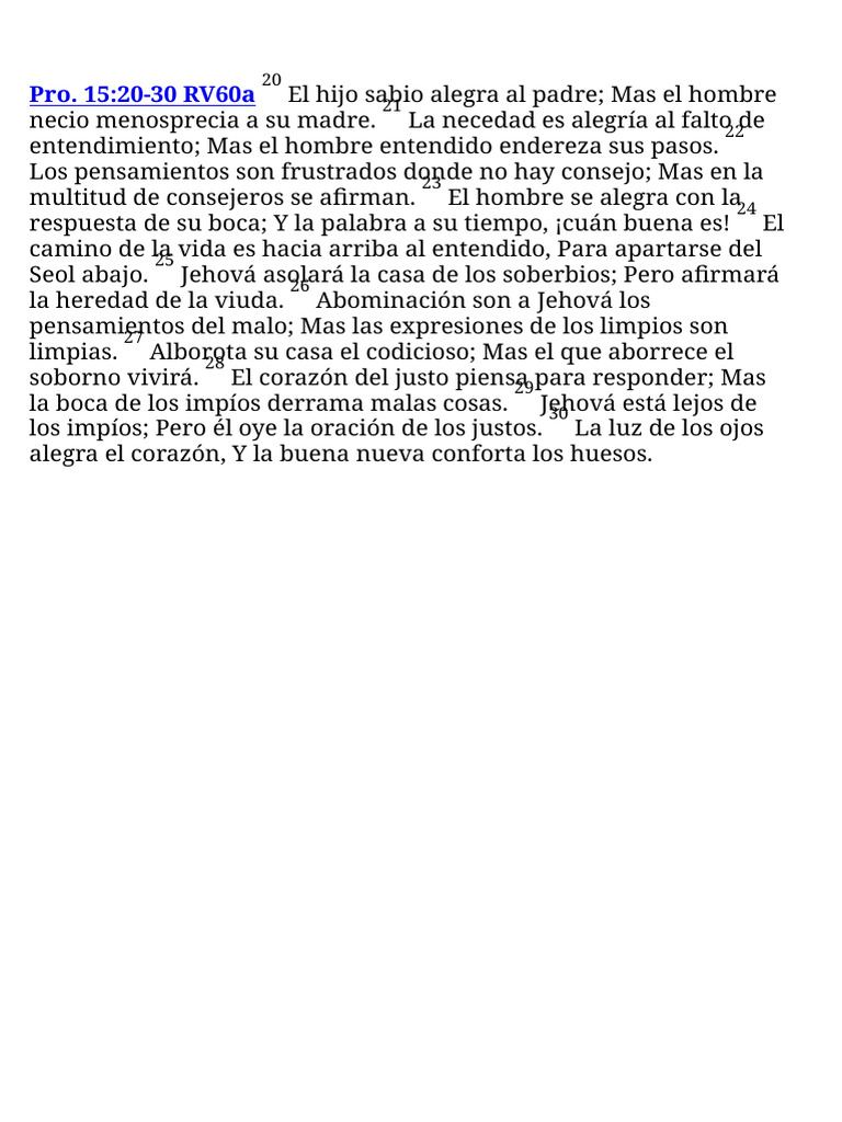 Sabiduría y necedad en Proverbios 15 | PDF | Religión y espiritualidad