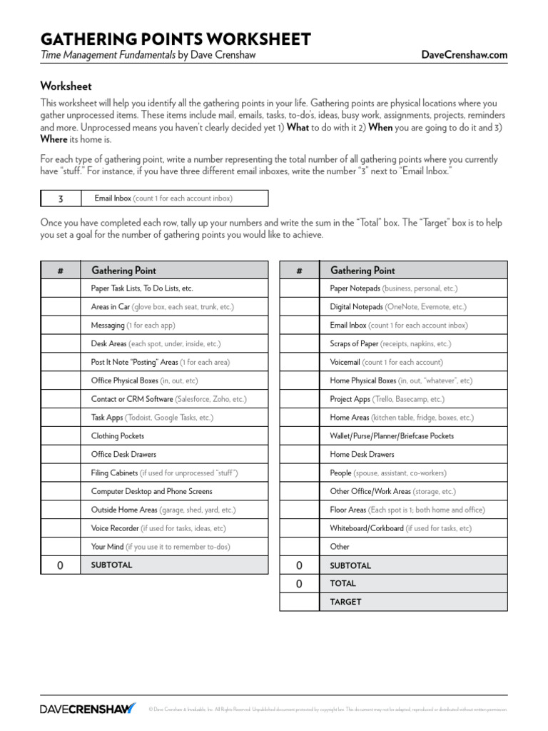 TMF GatheringPoints | PDF | Time Management | Professional Skills