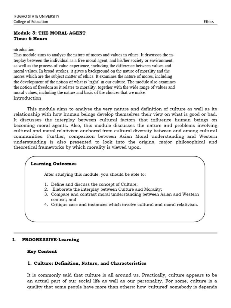 Module In Ethics 3 Pdf Relativism Morality