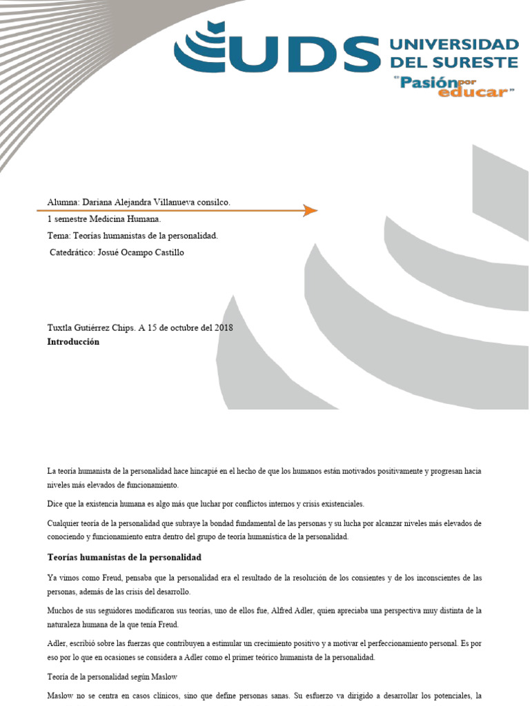 Davc Ensayo7 Psicologia | PDF | Psicología de la personalidad | Realidad