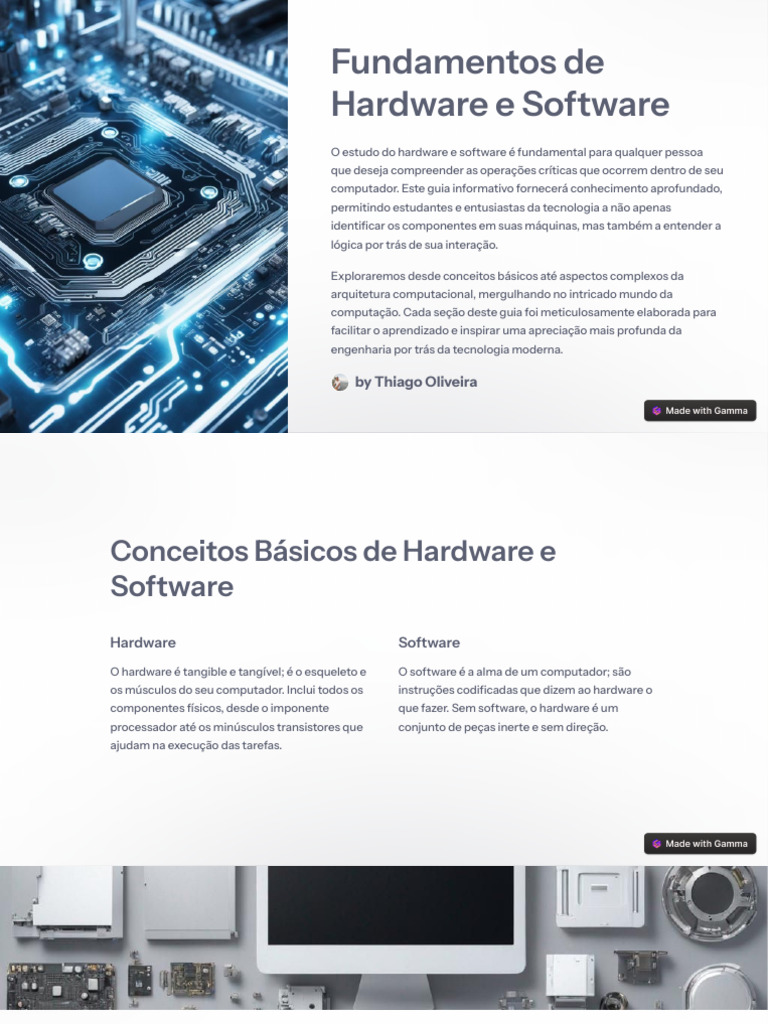 Fundamentos de Hardware e Software | PDF | Armazenamento de dados de computador | Hardware de ...