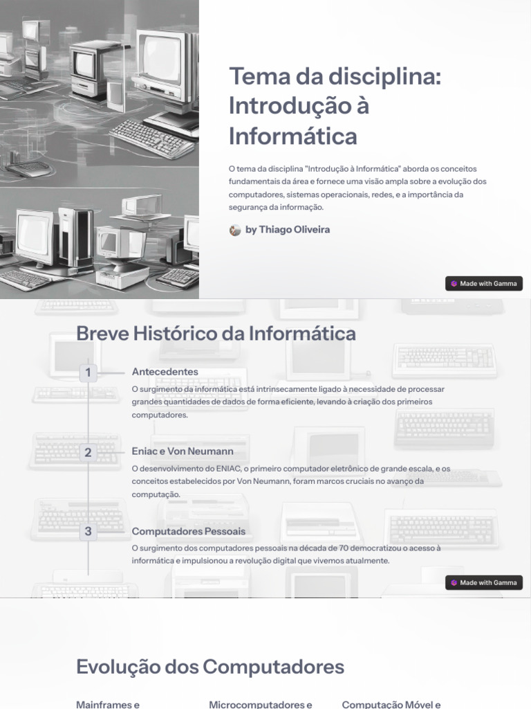 Aula 1 de introdução-disciplina-Introducao-a-Informatica | PDF ...