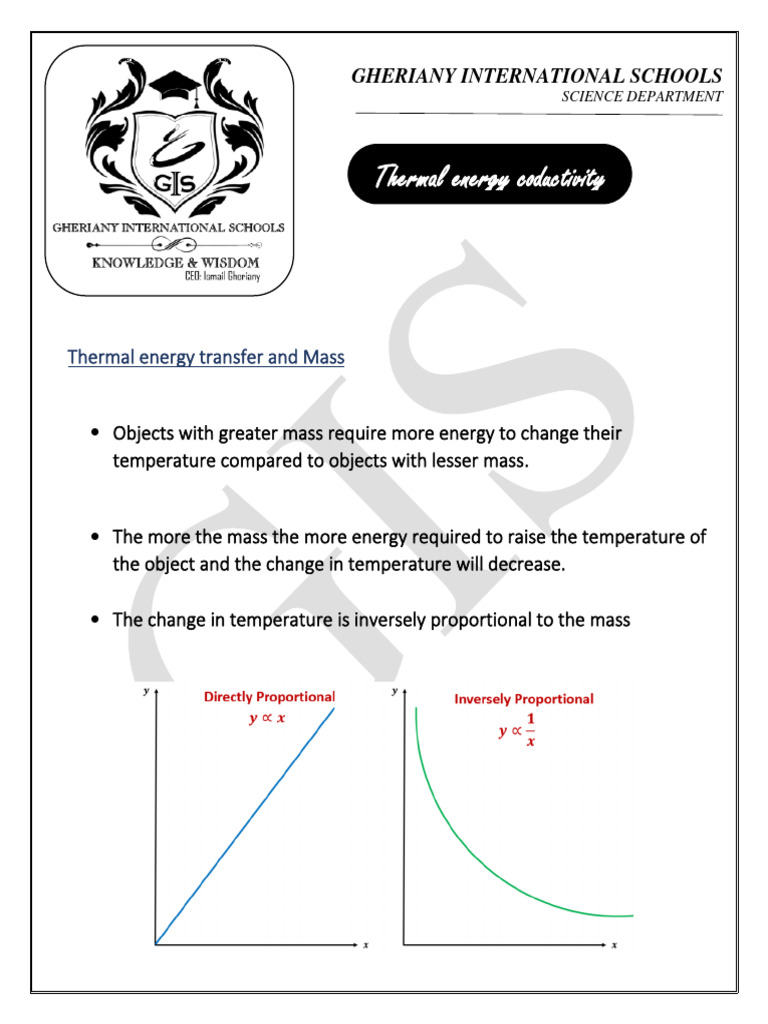 Thermal Energy Conductivity | PDF