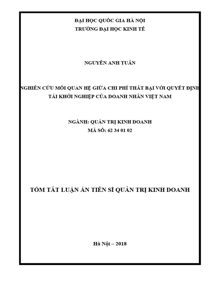 Tom Tat Luan An Nguyen Anh Tuan Co So | PDF