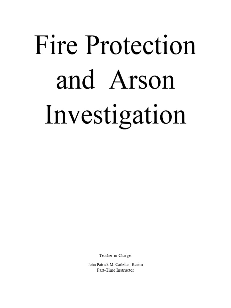 Fire Protection and Arson Investigation | PDF | Combustion | Fires