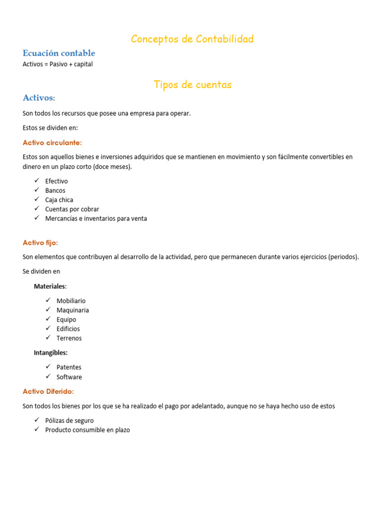 Conceptos de Contabilidad | PDF | Contabilidad | Business