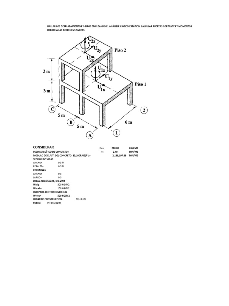 Analisis Sismico Completo Sin Cumplir Norma 1 | PDF
