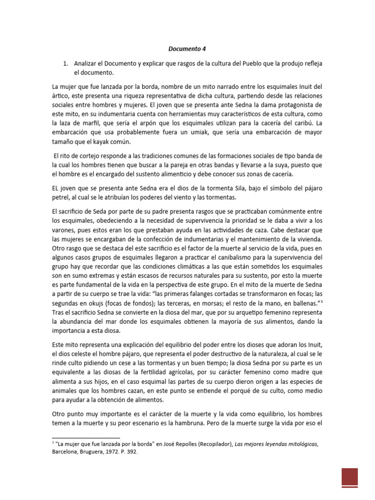 Mitos Inuit y su Cultura Esquimal | PDF | esquimal | Inuit