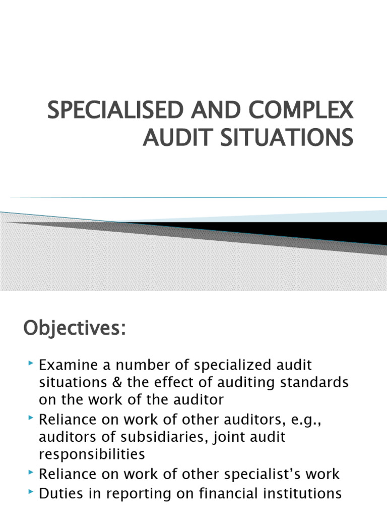Cac 4203 Specialised and Complex Audit Situations | PDF | Audit ...