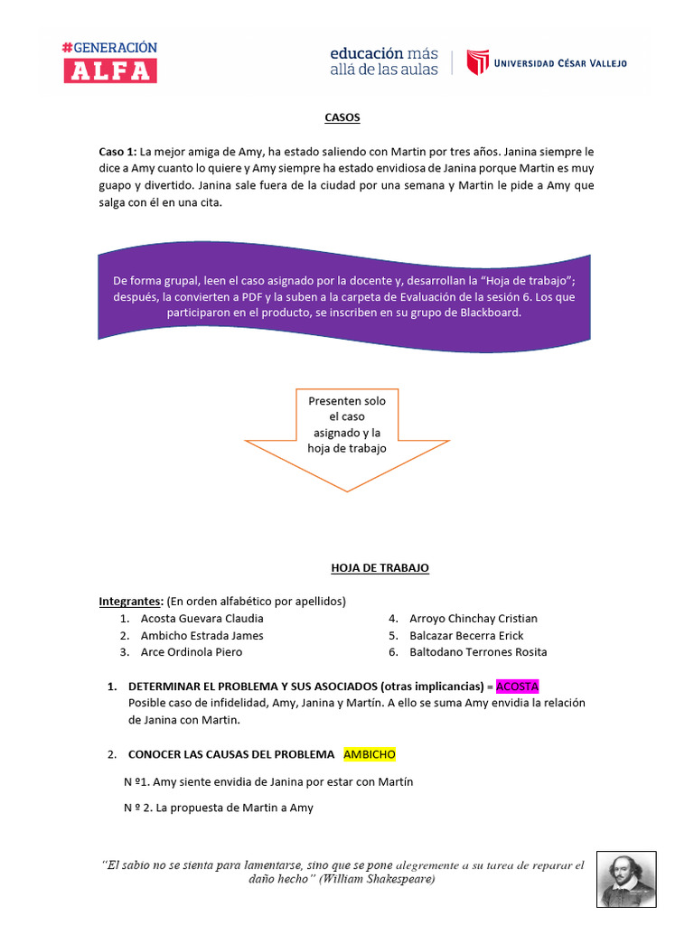 Casos - Actividad Grupal | PDF