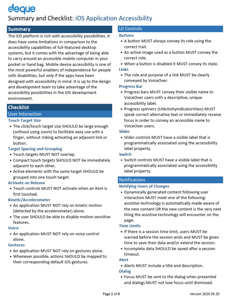 module-ios-checklist | PDF | Ios | Mobile App