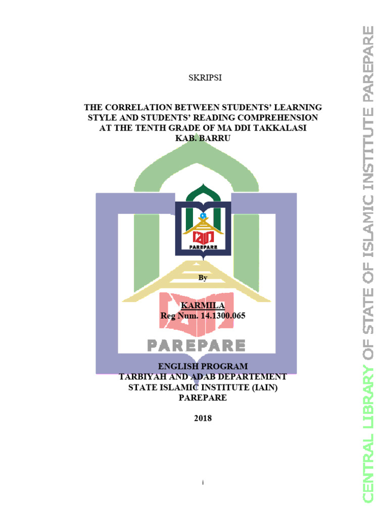 Reading Comprehension Thesis Download Free Pdf Learning Learning