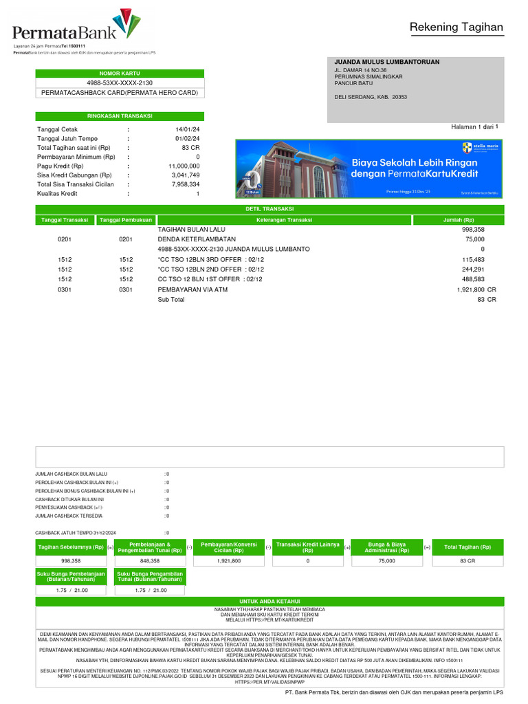 PB Statement CC Jan24 | PDF