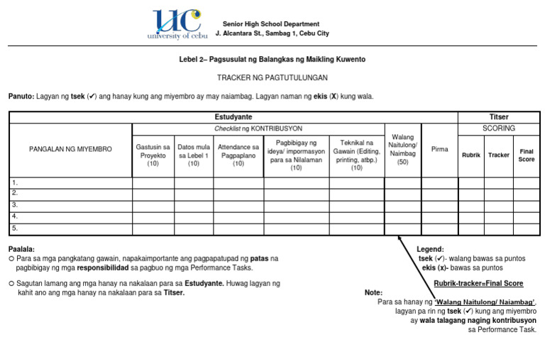 Tracker Lebel 2 (2nd Quarter) - 1 | PDF