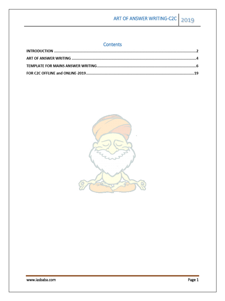 UPSC Answer Writing Template Guide | PDF | Economic Growth | Poverty