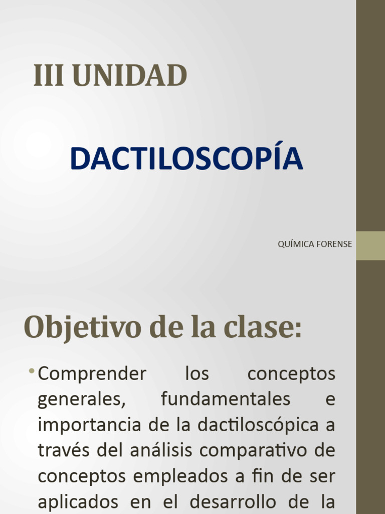 Dactiloscopía | PDF | Huella dactilar | Tecnicas