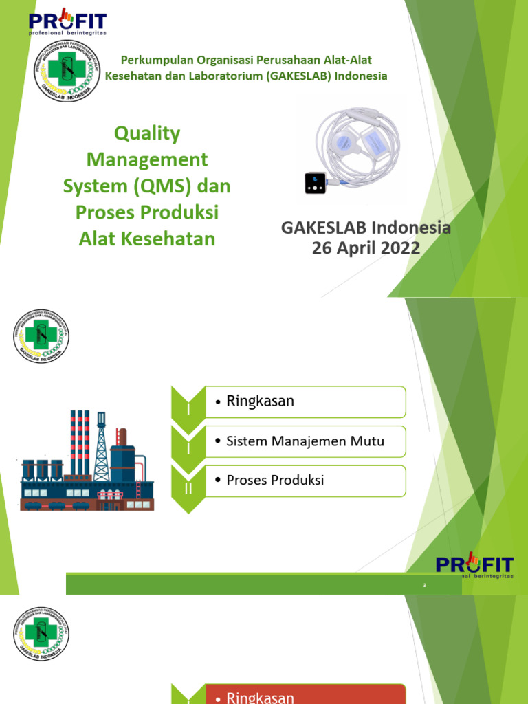 GAKESLAB - QMS Dan Proses Produksi 0422 Final | PDF