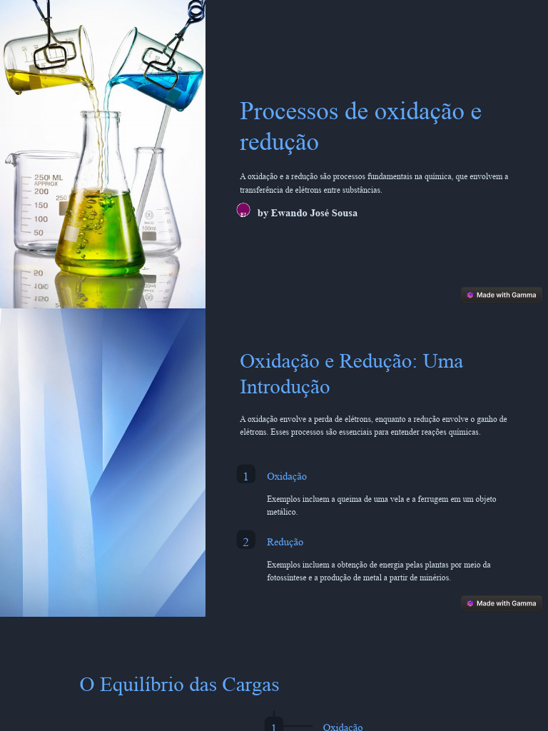 Processos de Oxidação e Redução. | PDF | Redox | Reações químicas