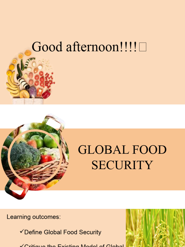 Global-Food-Security Report 11111111 | PDF | Food Security | Agriculture