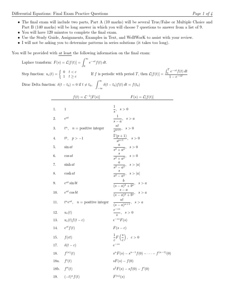 Final Exam Practice | Download Free PDF | Eigenvalues And Eigenvectors | Matrix (Mathematics)