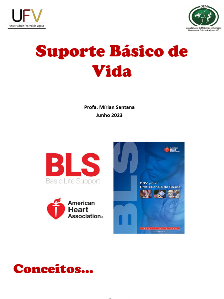 Aula 9 - SBV | PDF | Reanimação cardiopulmonar | Sistema cardiovascular