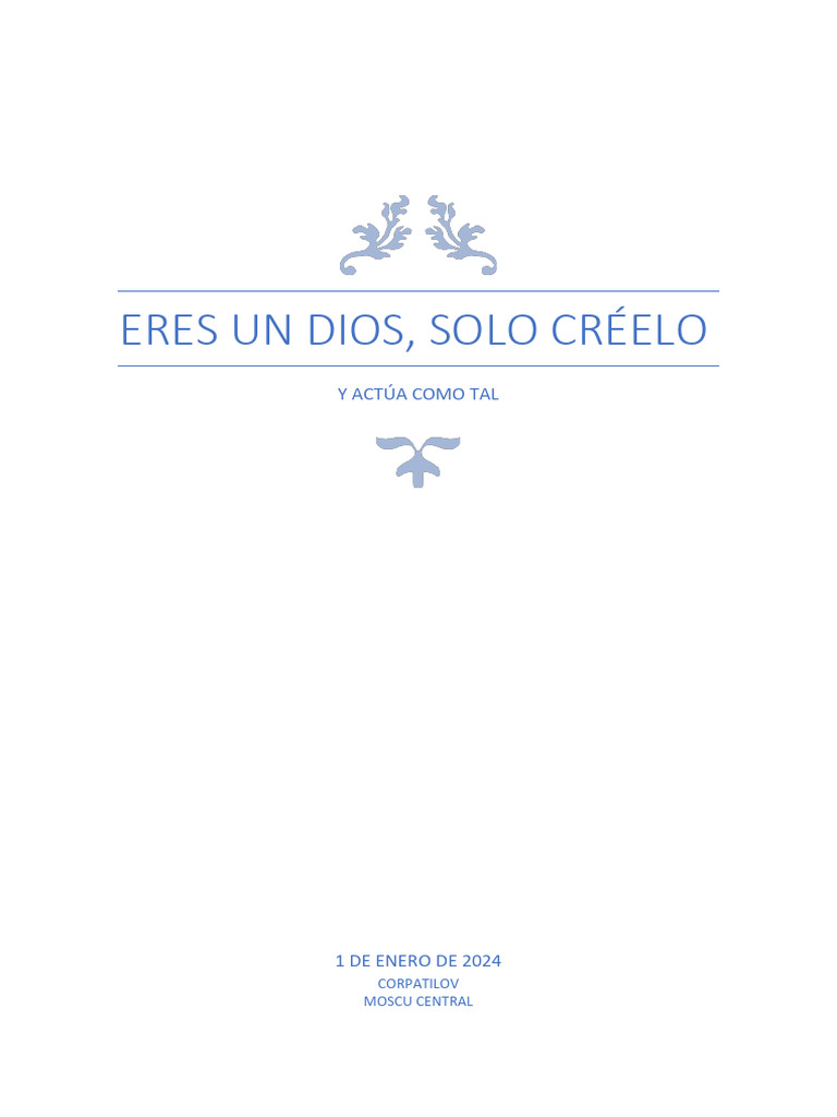 ERES UN DIOS SOLO CREELO | PDF | Vídeo | Imagen