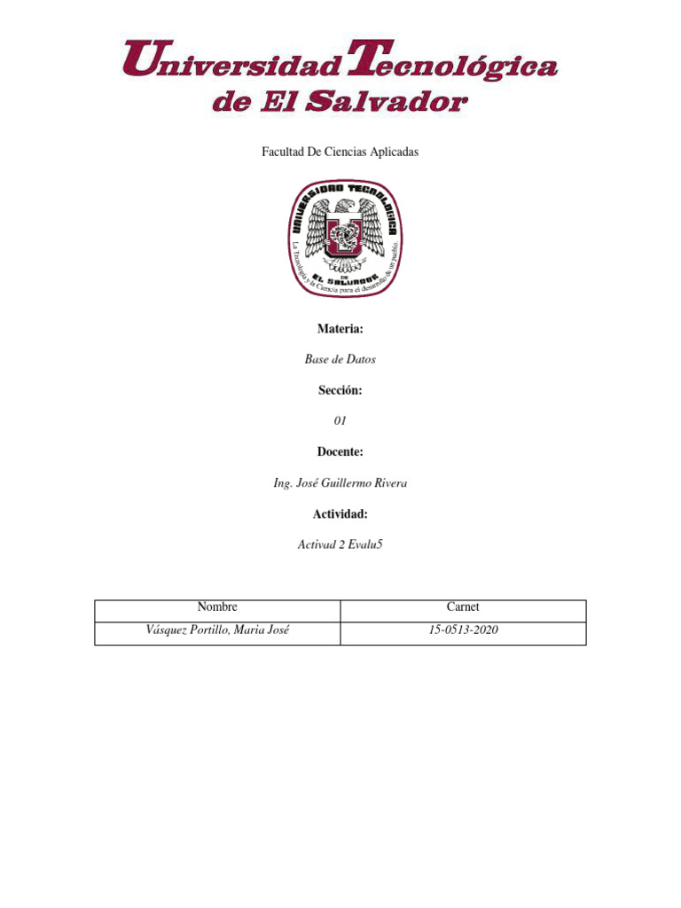 Actividad2 Eval5 | PDF | Bases de datos | Recuperación de información