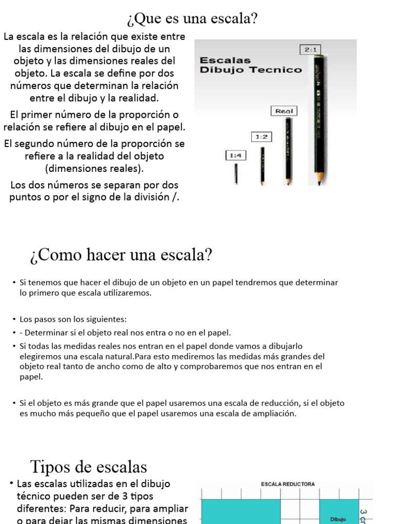 Cómo Hacer Escalas en Dibujo Técnico | PDF