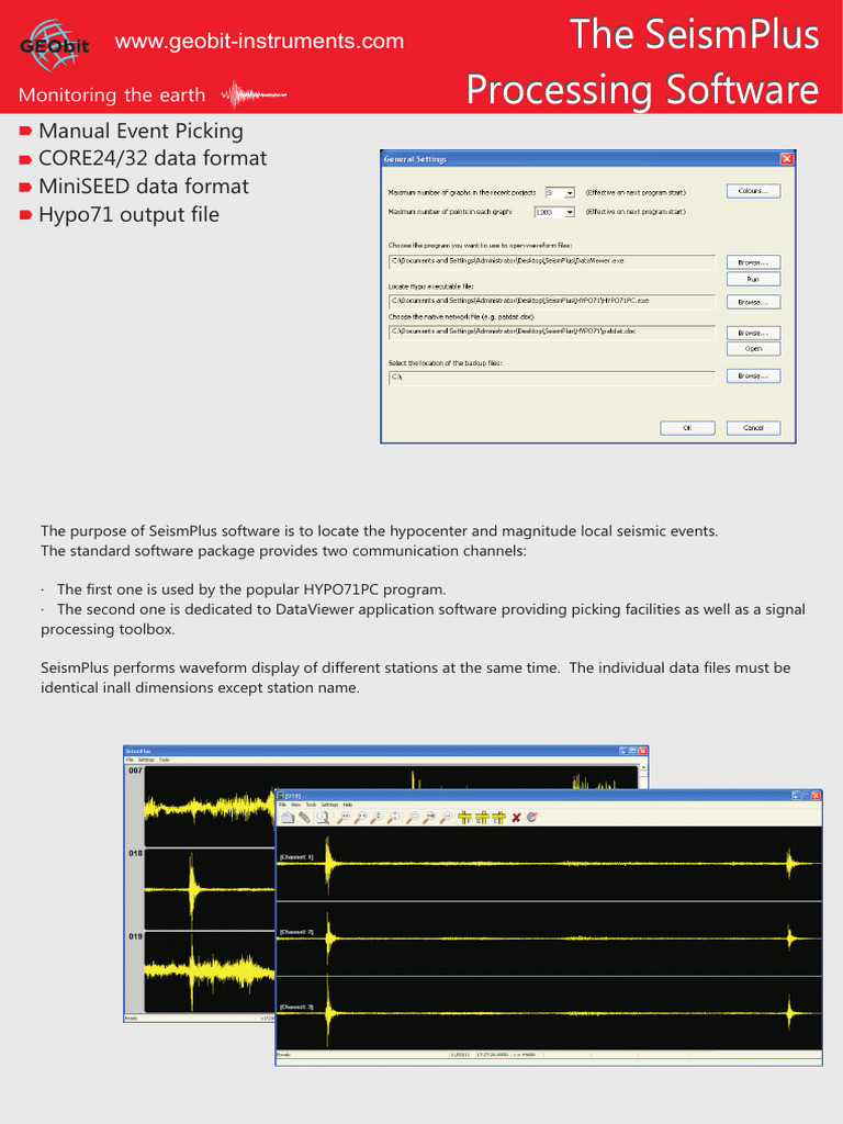 12SeismPlus Processing Software | PDF | Computer File | File Format