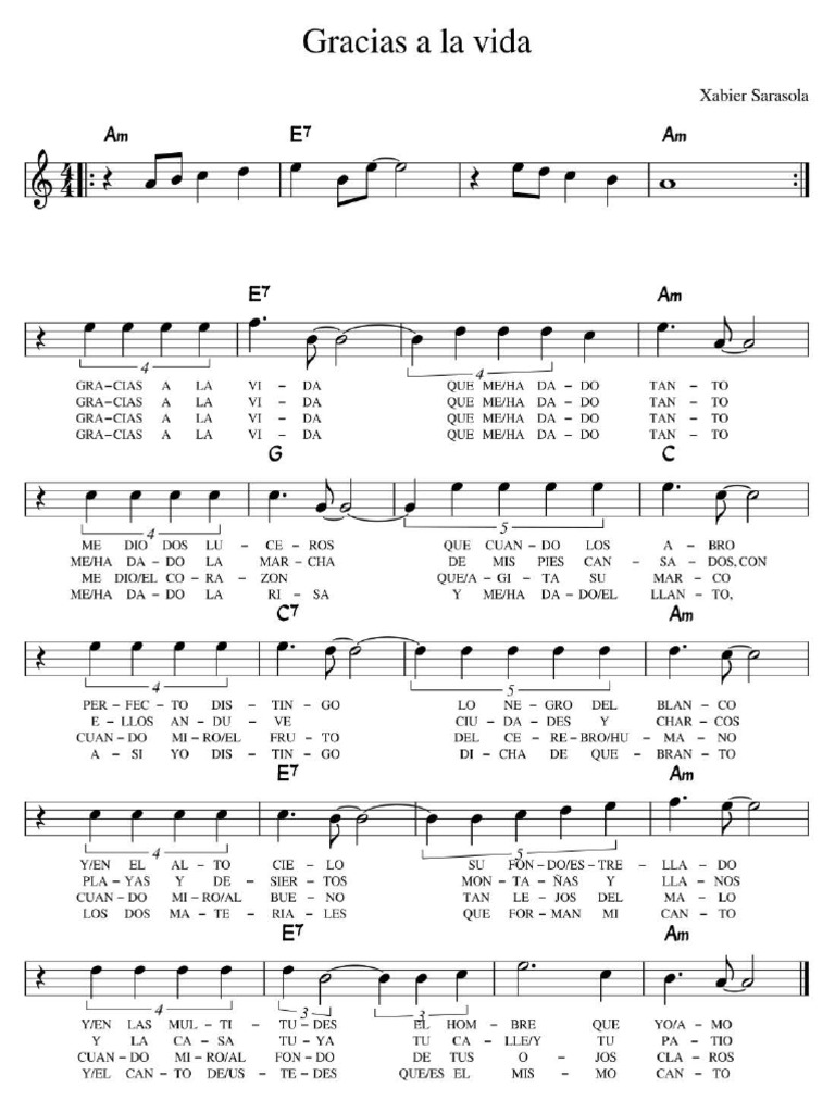 Vida Music Sheet Pdf