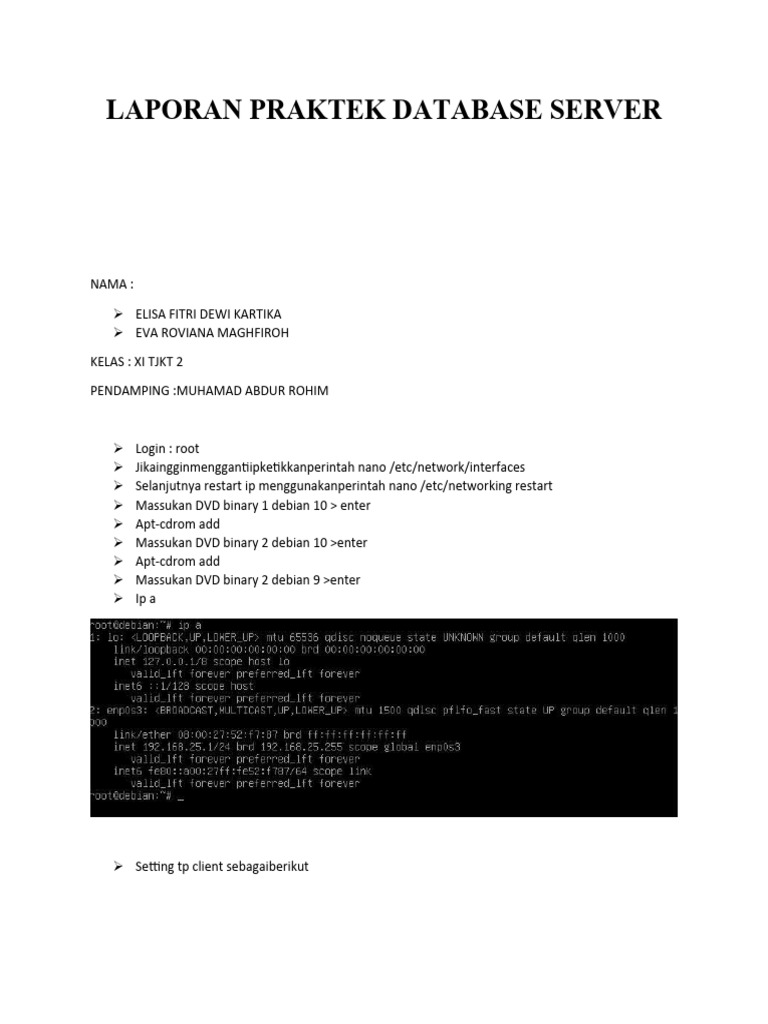 LAPORAN PRAKTEK DATABASE | PDF