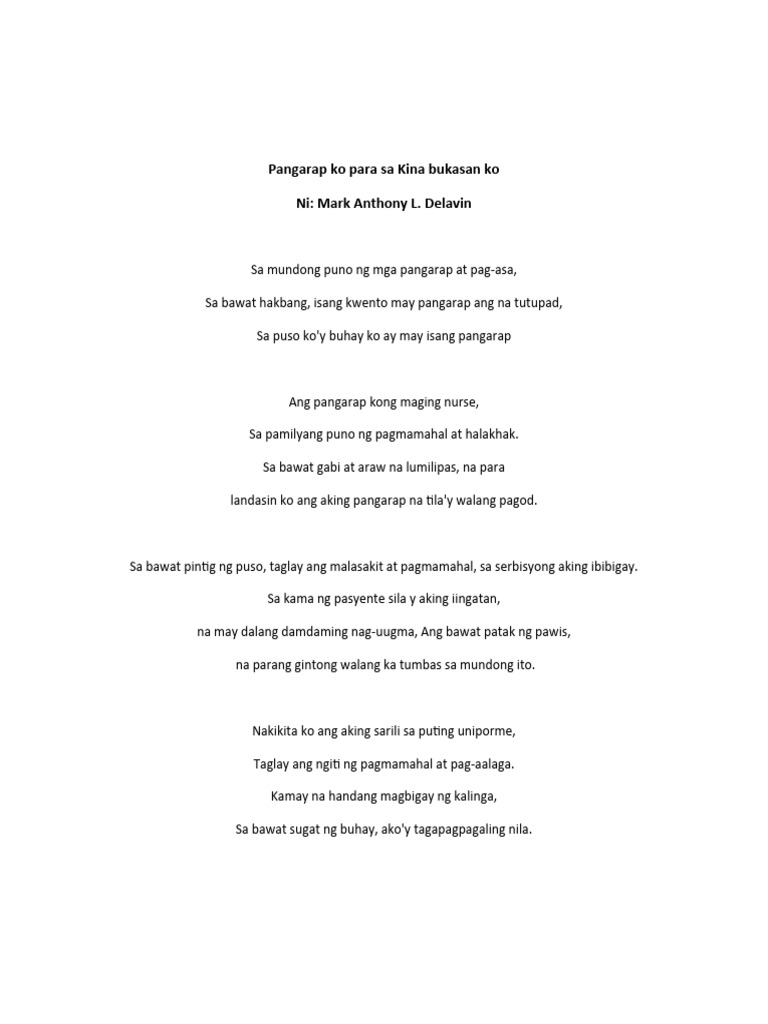 Pangarap Ko par-WPS Office | PDF