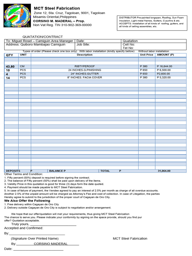 MCT Steel Fabrication | PDF | Justice | Crime & Violence