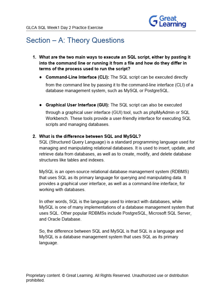 C3-WK01-DY02-PracticeExercise - Solutions | PDF | Sql | My Sql