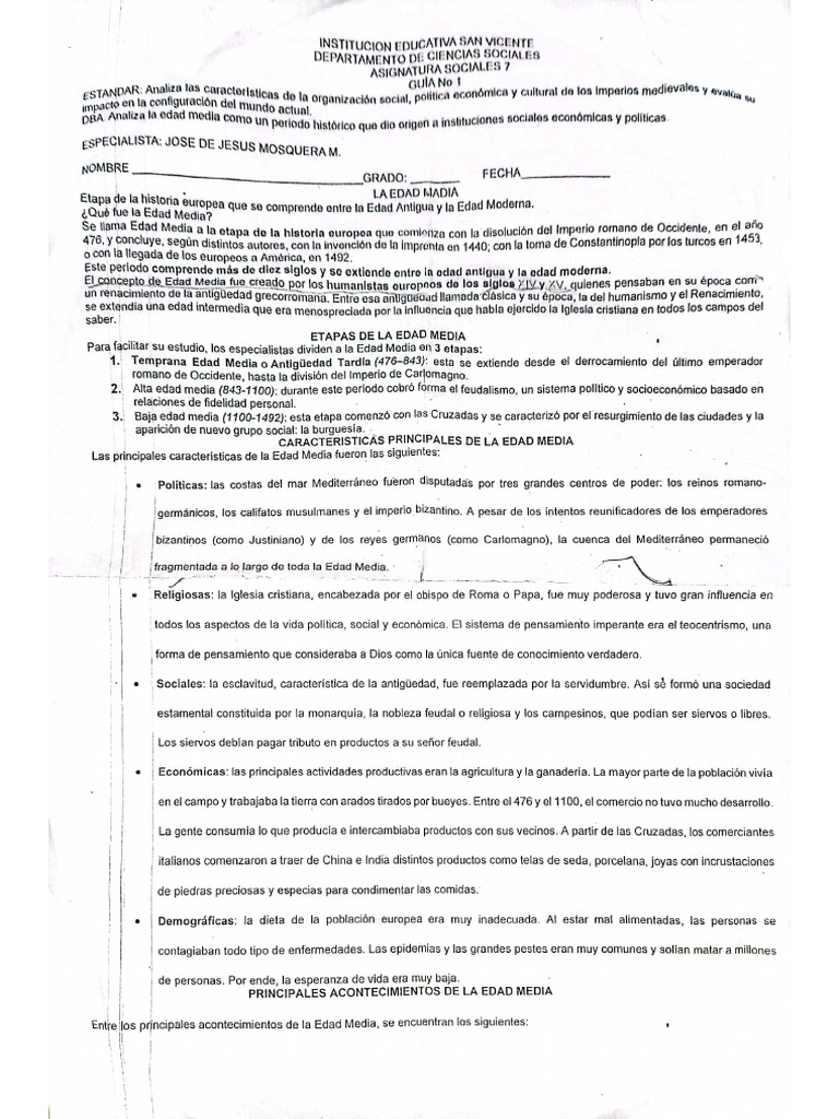 Sociales Primera Actividad | PDF