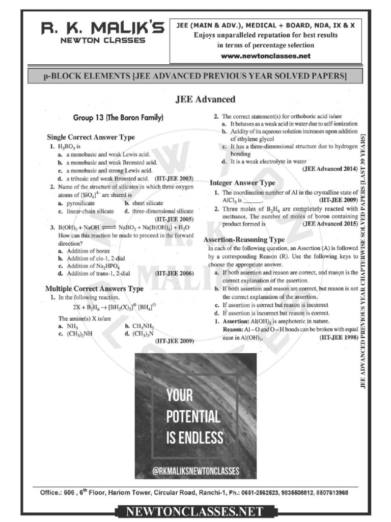P Block Elements Pdf