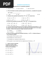 Honors Algebra 2 Final Review Sem 1 First Packet | PDF | Quadratic ...